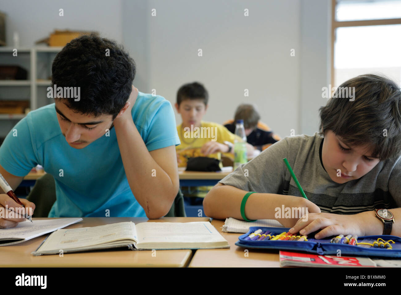 classroom scene at a German secondary school Stock Photo - Alamy