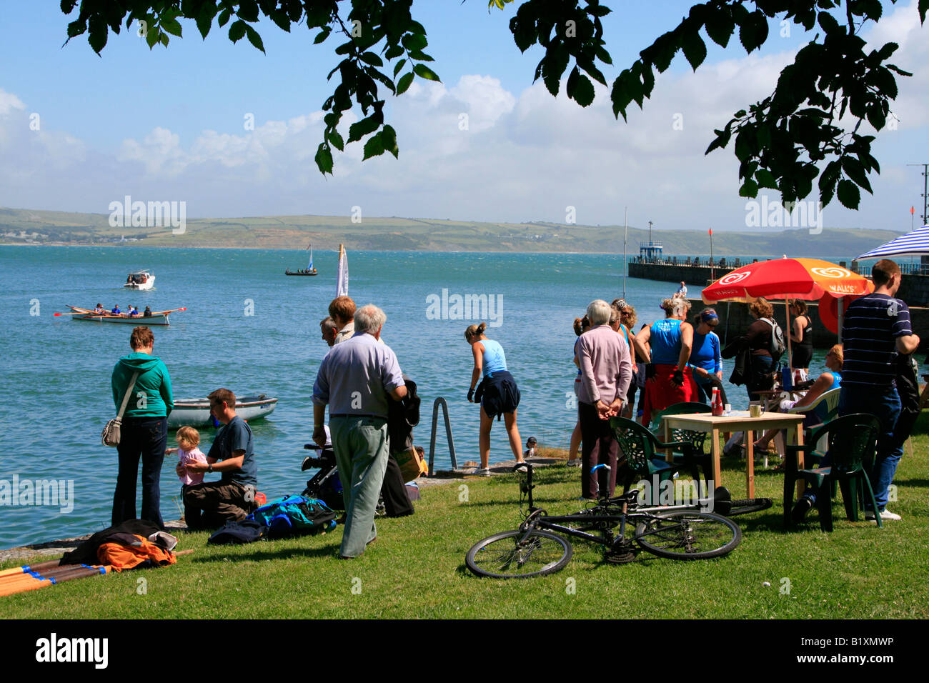 weymouth rowing club hosting gig rowing boat racing event summer ...
