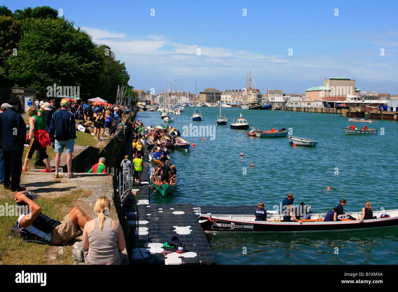 weymouth rowing club hosting gig rowing boat racing event summer ...