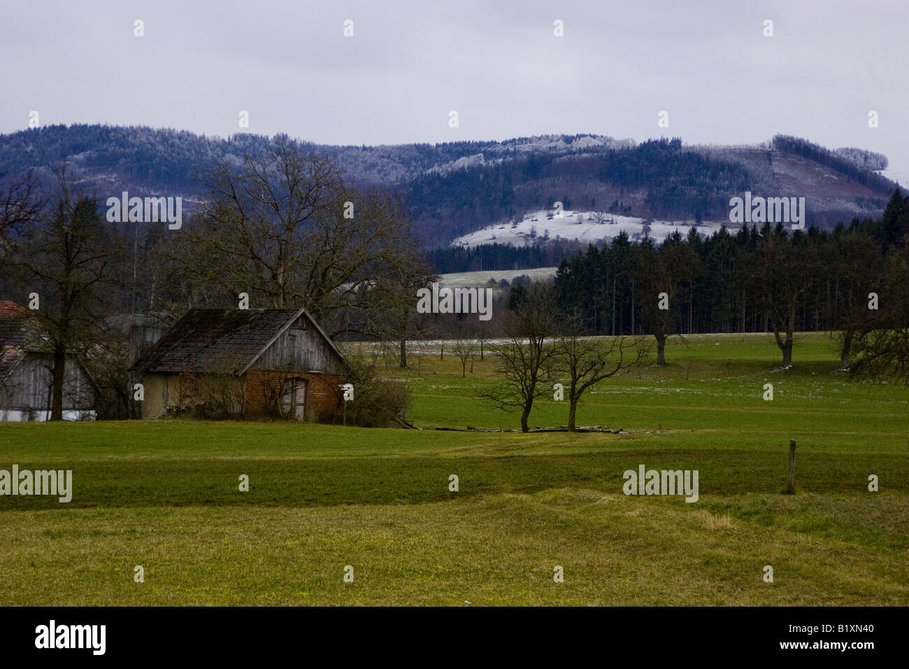 Perbersdorf Austria alpine landscape of a house in the Austrian ...