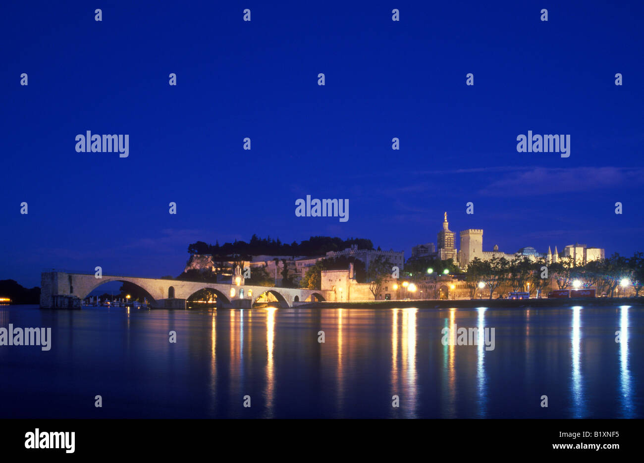 Avignon at night, Provence, Southern France Stock Photo - Alamy
