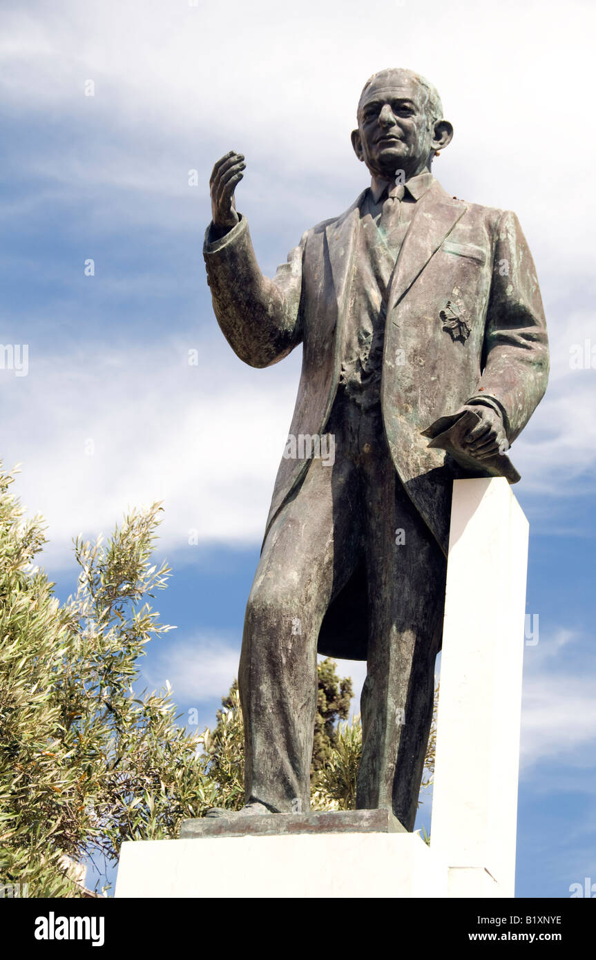 statue gorg borg olivier former prime minister malta in valletta next ...
