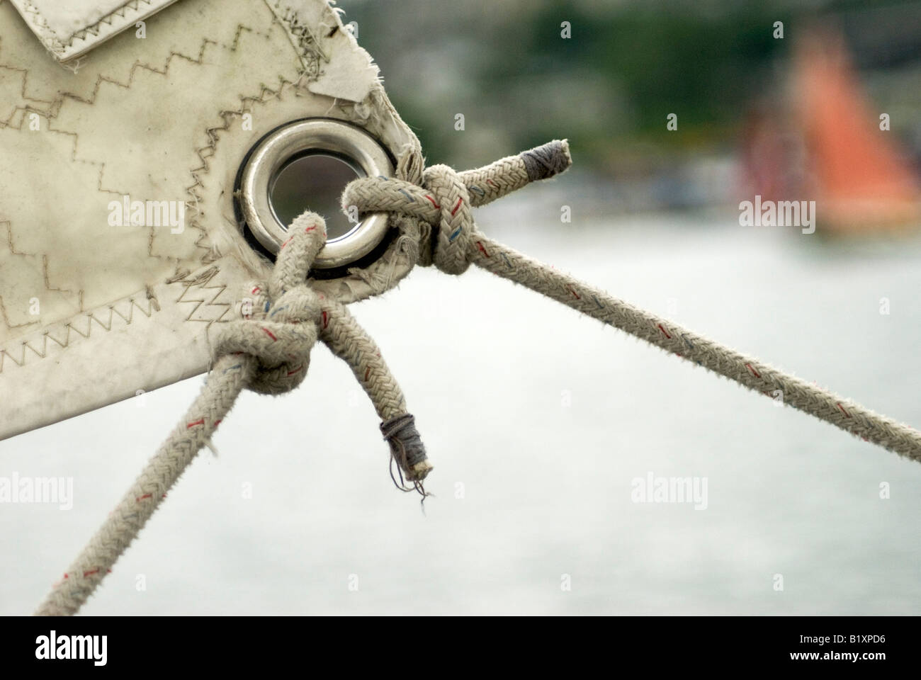 Corner of the main sail Stock Photo - Alamy