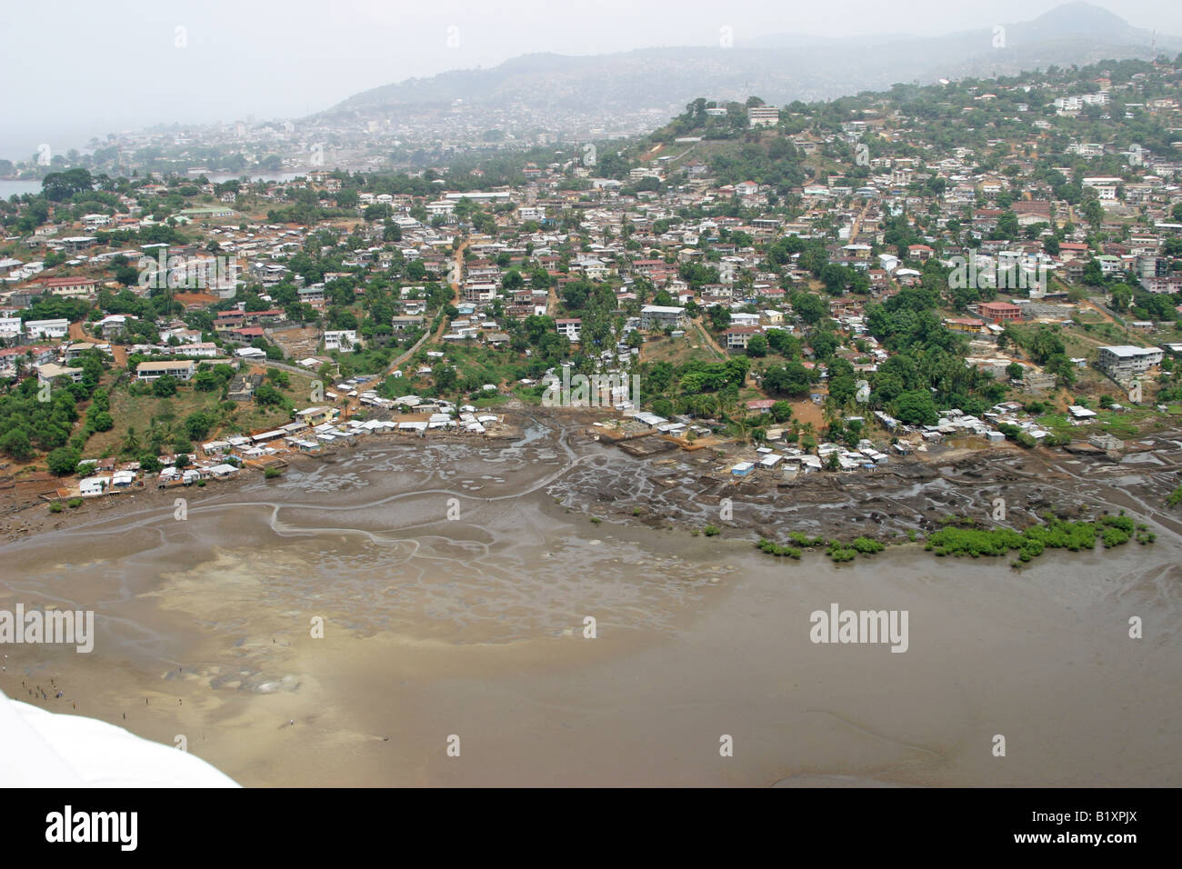 Freetown Sierra Leone peninsula from the air Stock Photo - Alamy