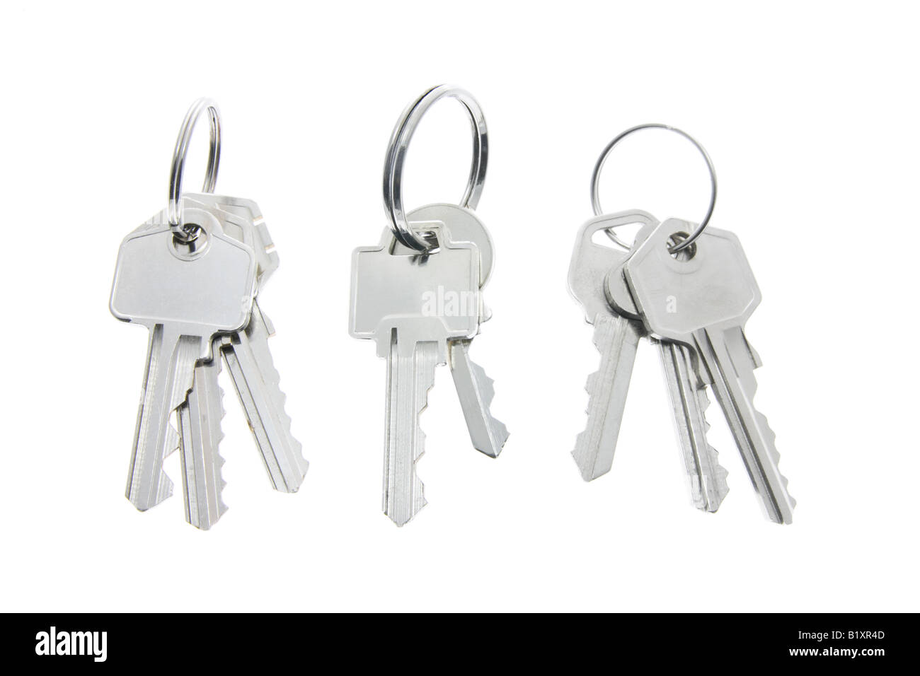 Key Rings with Keys Stock Photo - Alamy