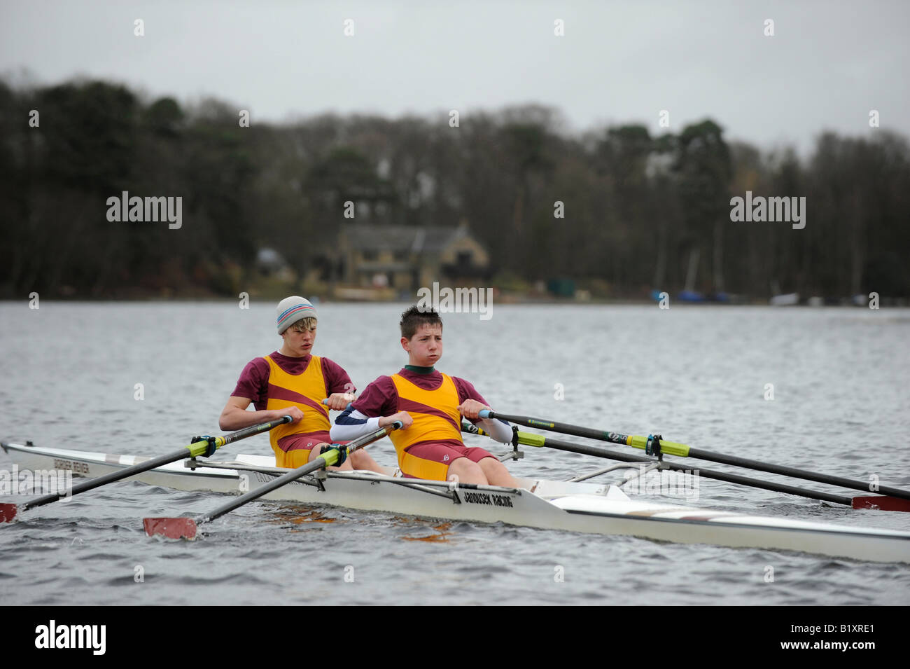 Rowing on Talkin Tarn Stock Photo - Alamy