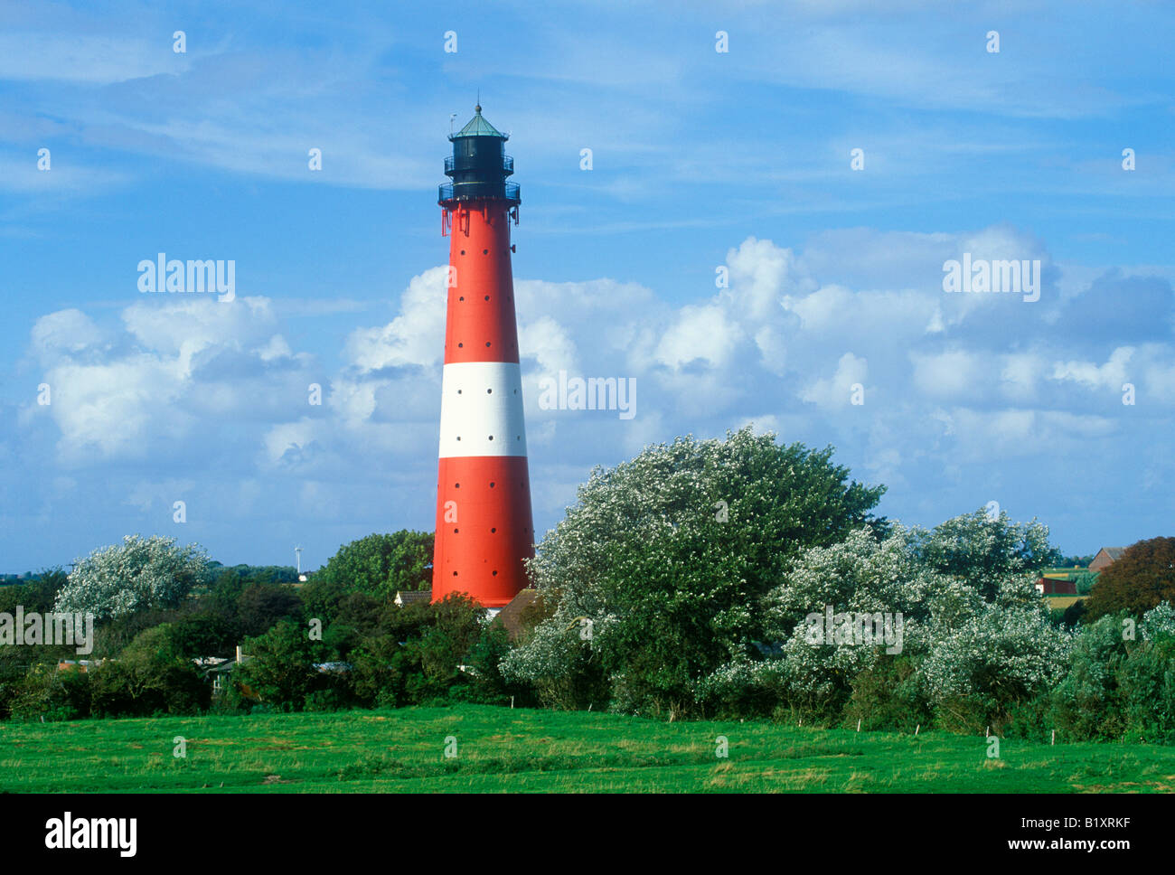 lighthouse on Pellworm Island, North Friesland, Northern Germany Stock ...