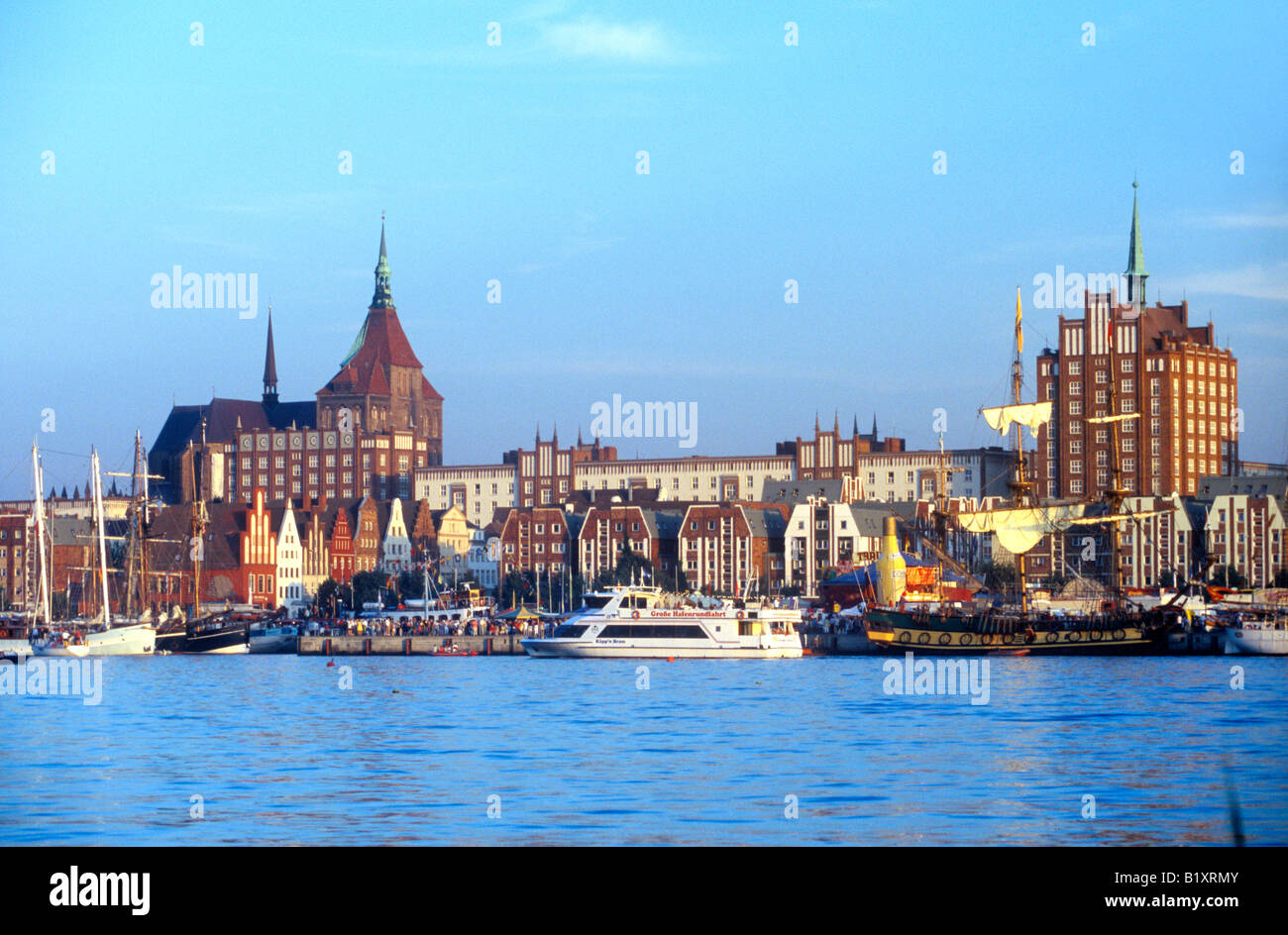 Boat church harbour rostock hi-res stock photography and images - Alamy