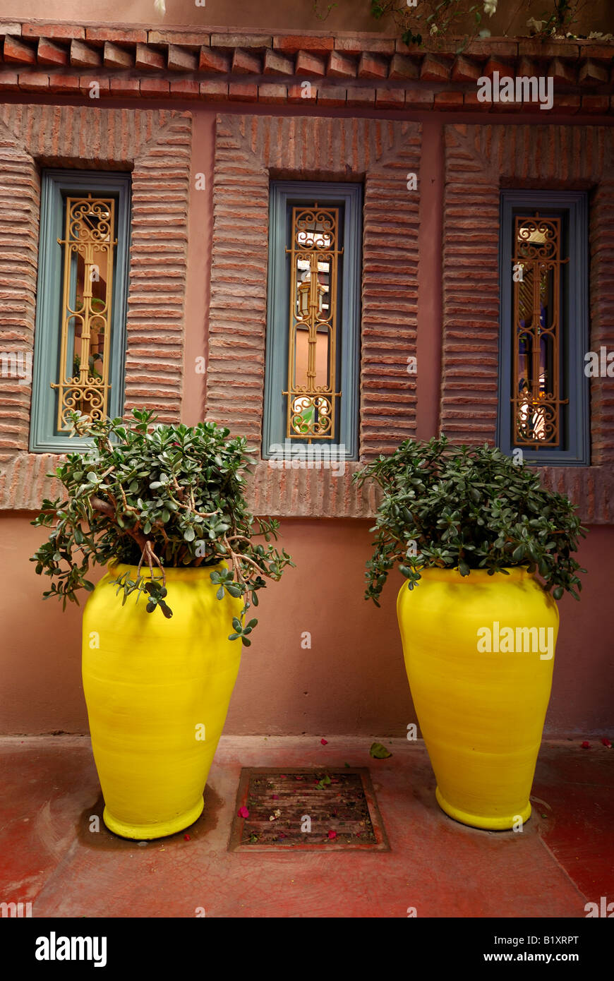 2 yellow pots, Marrakesh Stock Photo - Alamy