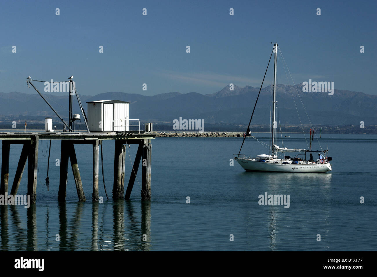 Waterfront scene at Nelson New Zealand Stock Photo - Alamy