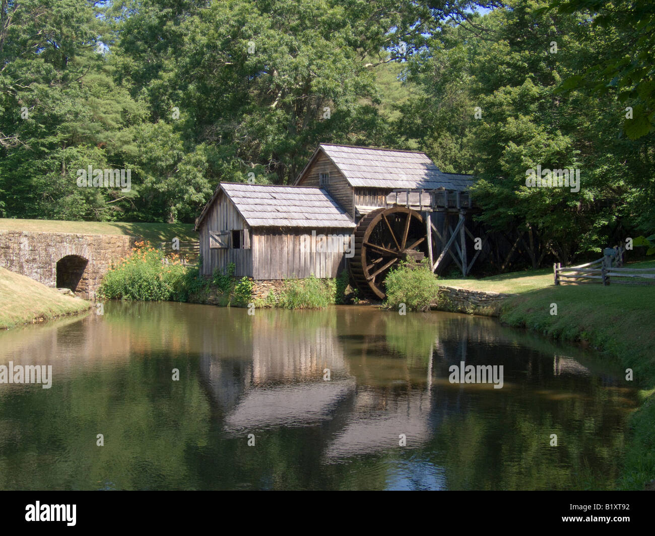 Blue Ridge Parkway scenic historical Mabry Mayberry Mill Meadows of Dan ...