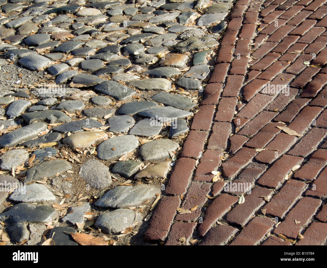 rock brick road surfaces different rough bumpy stone roadway ...