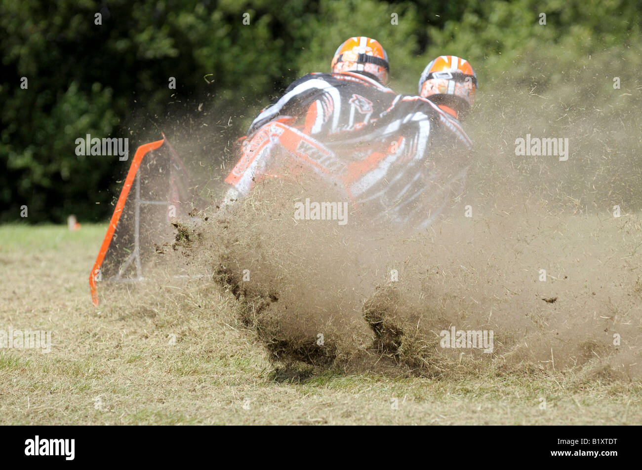 Sidecar grasstrack racing Stock Photo - Alamy