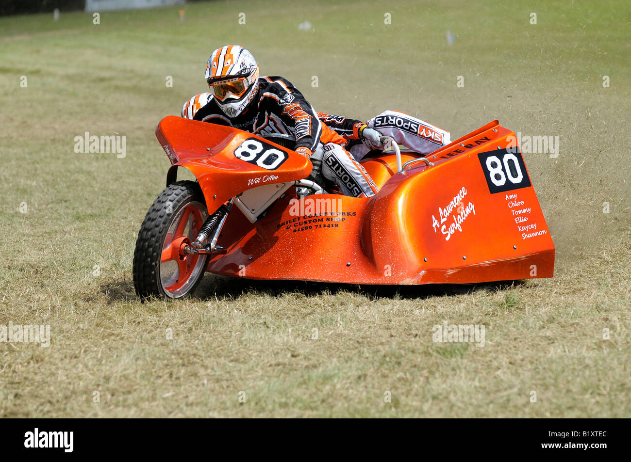 Sidecar grasstrack racing Stock Photo - Alamy