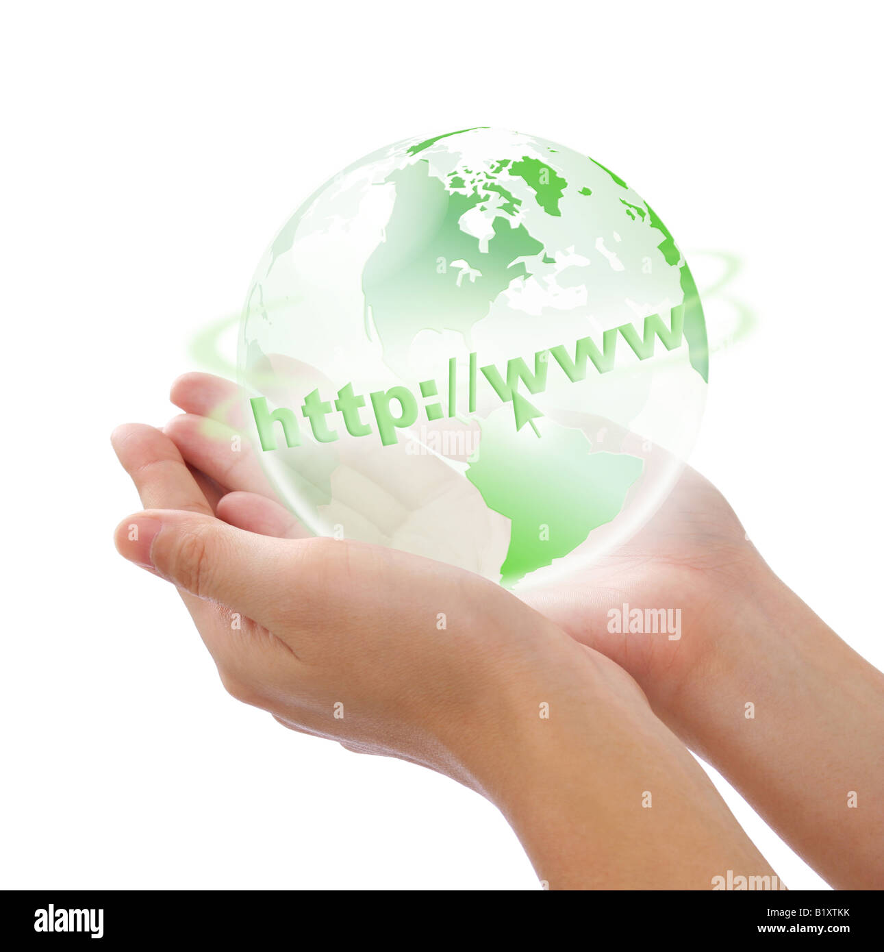 concept photography world in hand globel internet Stock Photo - Alamy