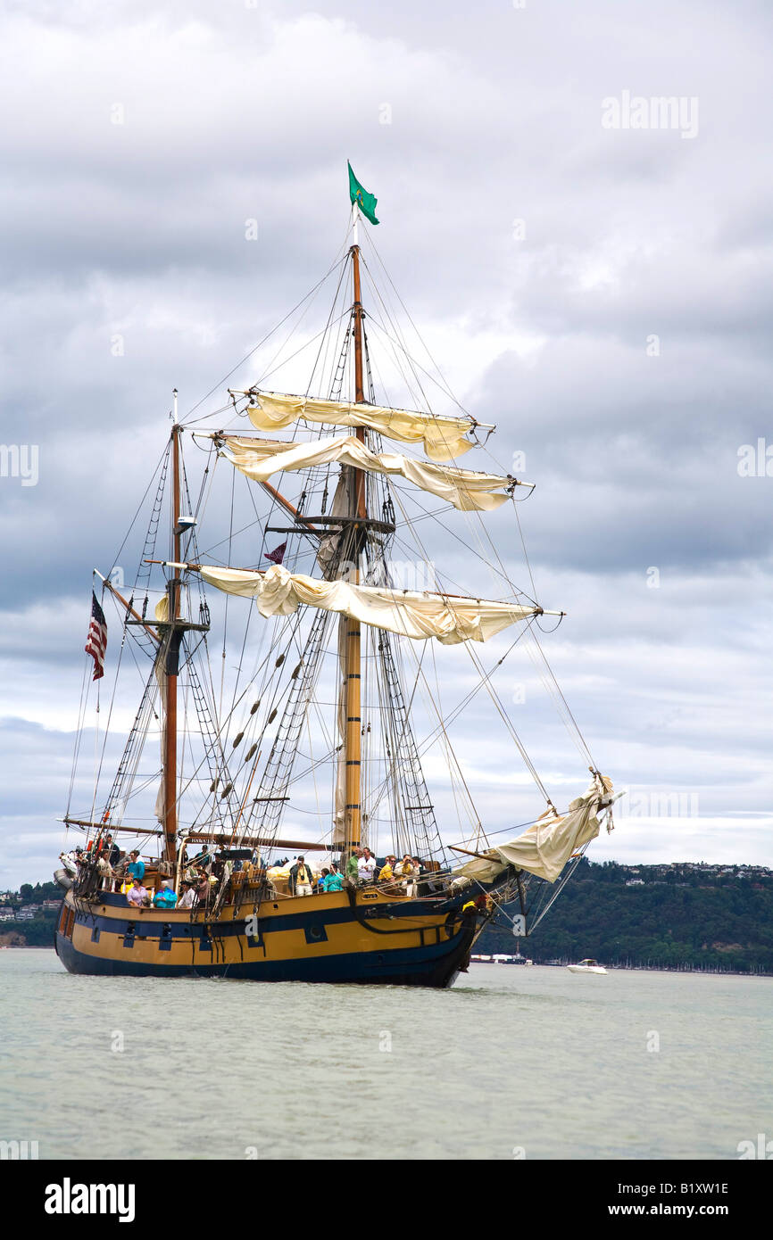 Hawaiian Chieftain tall ship in Tacoma Washington 2008 Stock Photo - Alamy