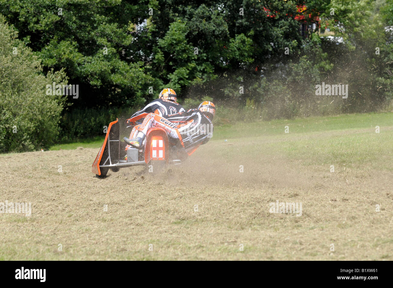 Sidecar grasstrack racing Stock Photo - Alamy