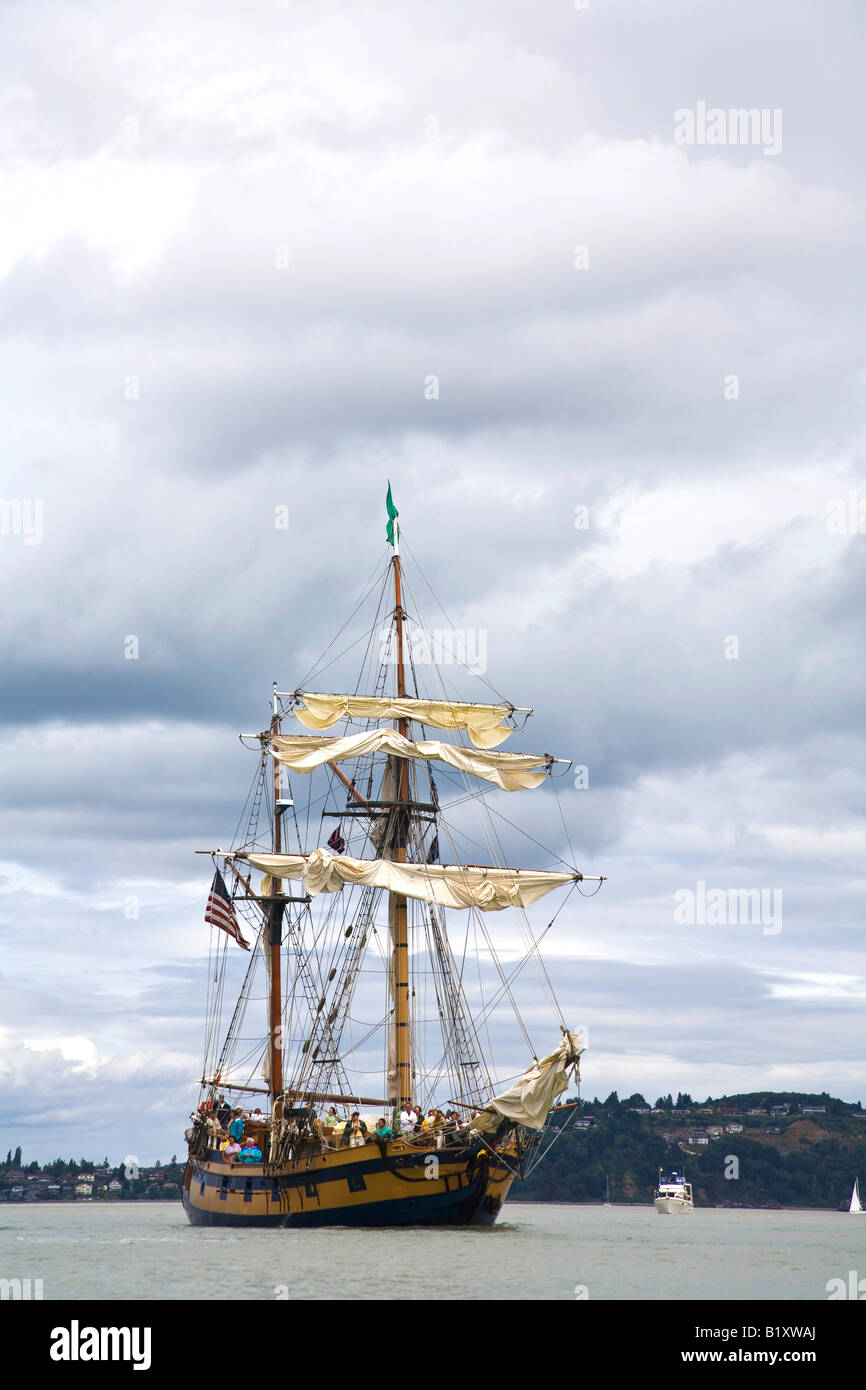Hawaiian Chieftain tall ship in Tacoma Washington 2008 Stock Photo - Alamy