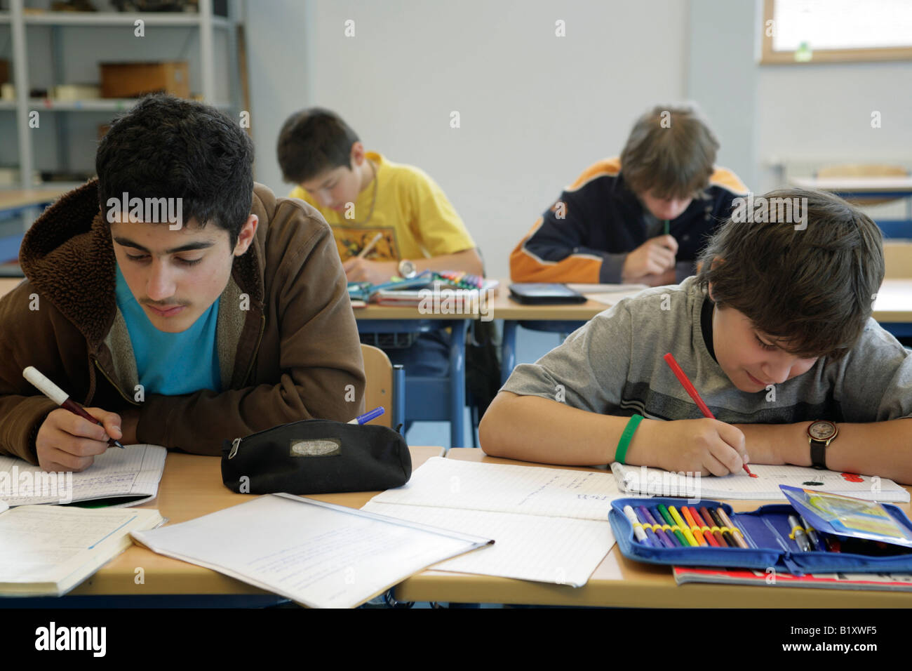 classroom scene at a German secondary school Stock Photo - Alamy