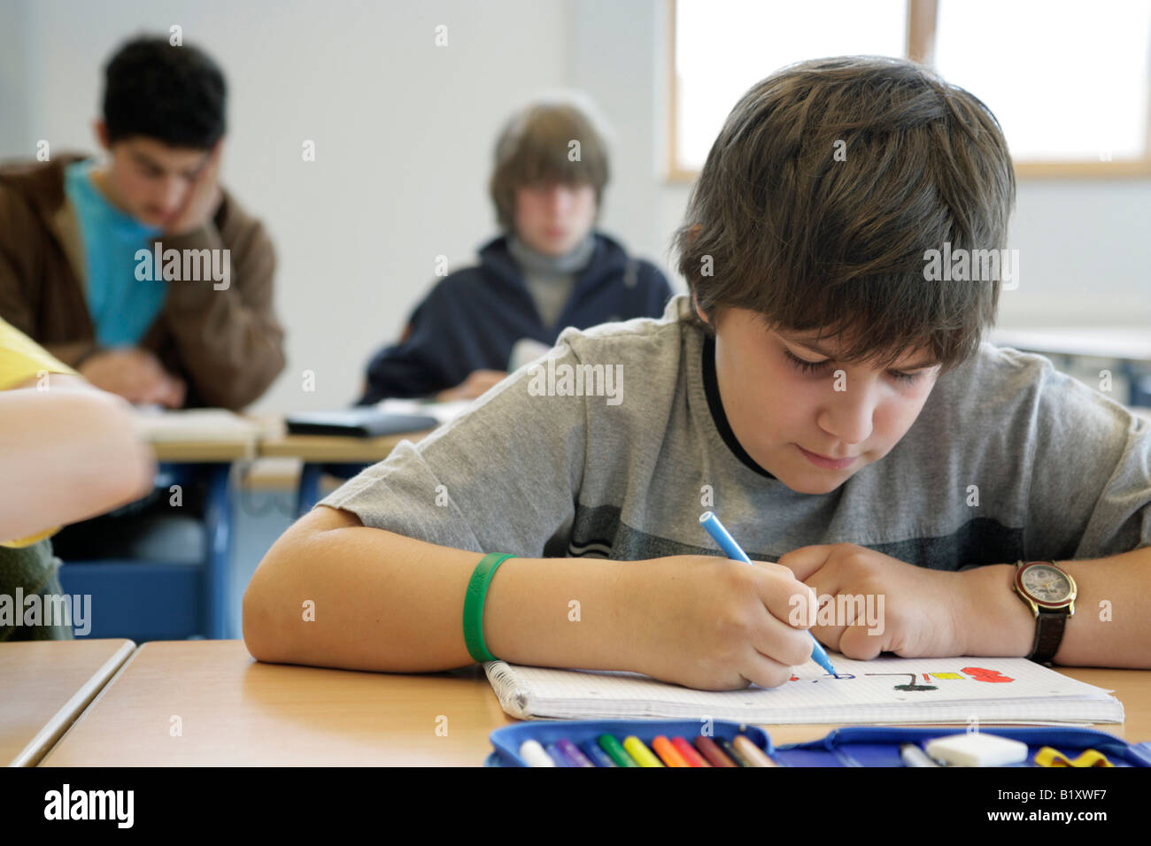 classroom scene at a German primary school Stock Photo - Alamy