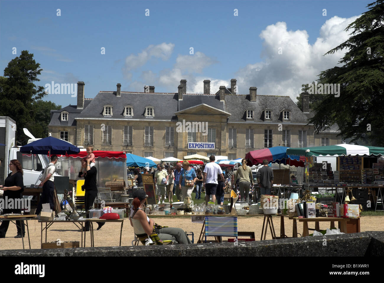 Brocante, outdoor antique and bric a brac fair, Falaise, Calvados ...