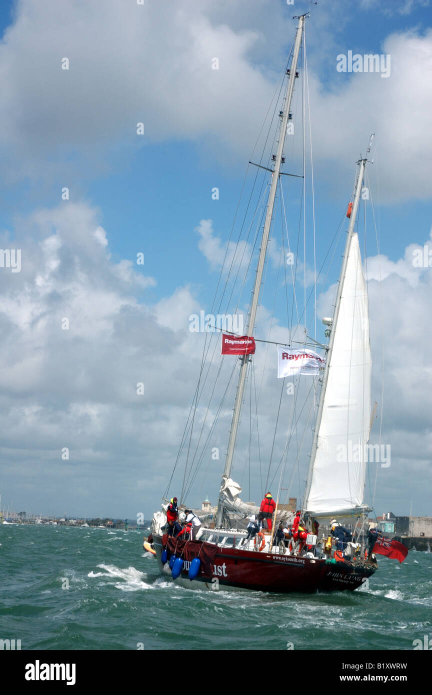 Ocean Youth Trust sail training vessel John Laing off Southsea Castle ...