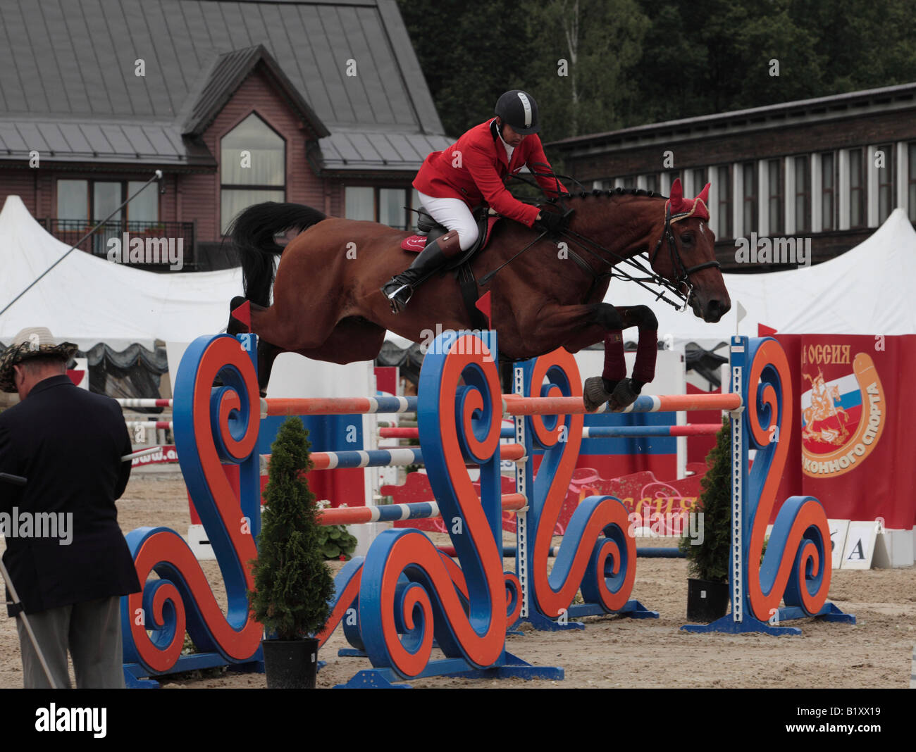 Showjumping jump hi-res stock photography and images - Alamy