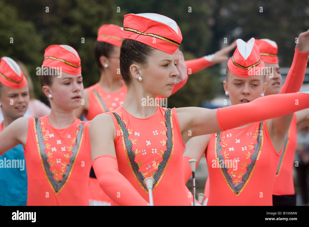 Majorette International Festival Grand Prix outdoor competition with ...