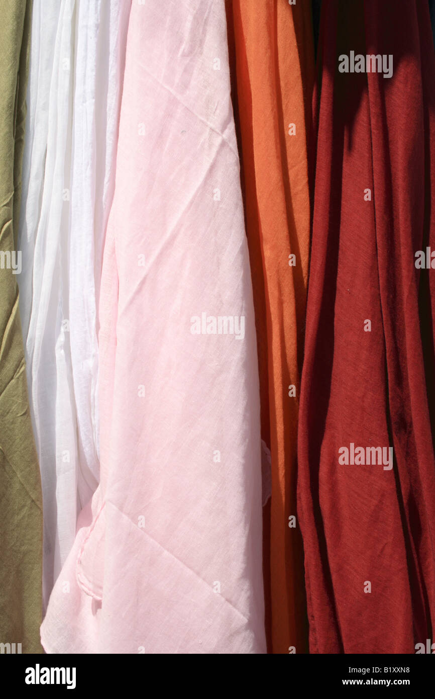 various colorful cotton fabrics. Photo by Willy Matheisl Stock Photo ...