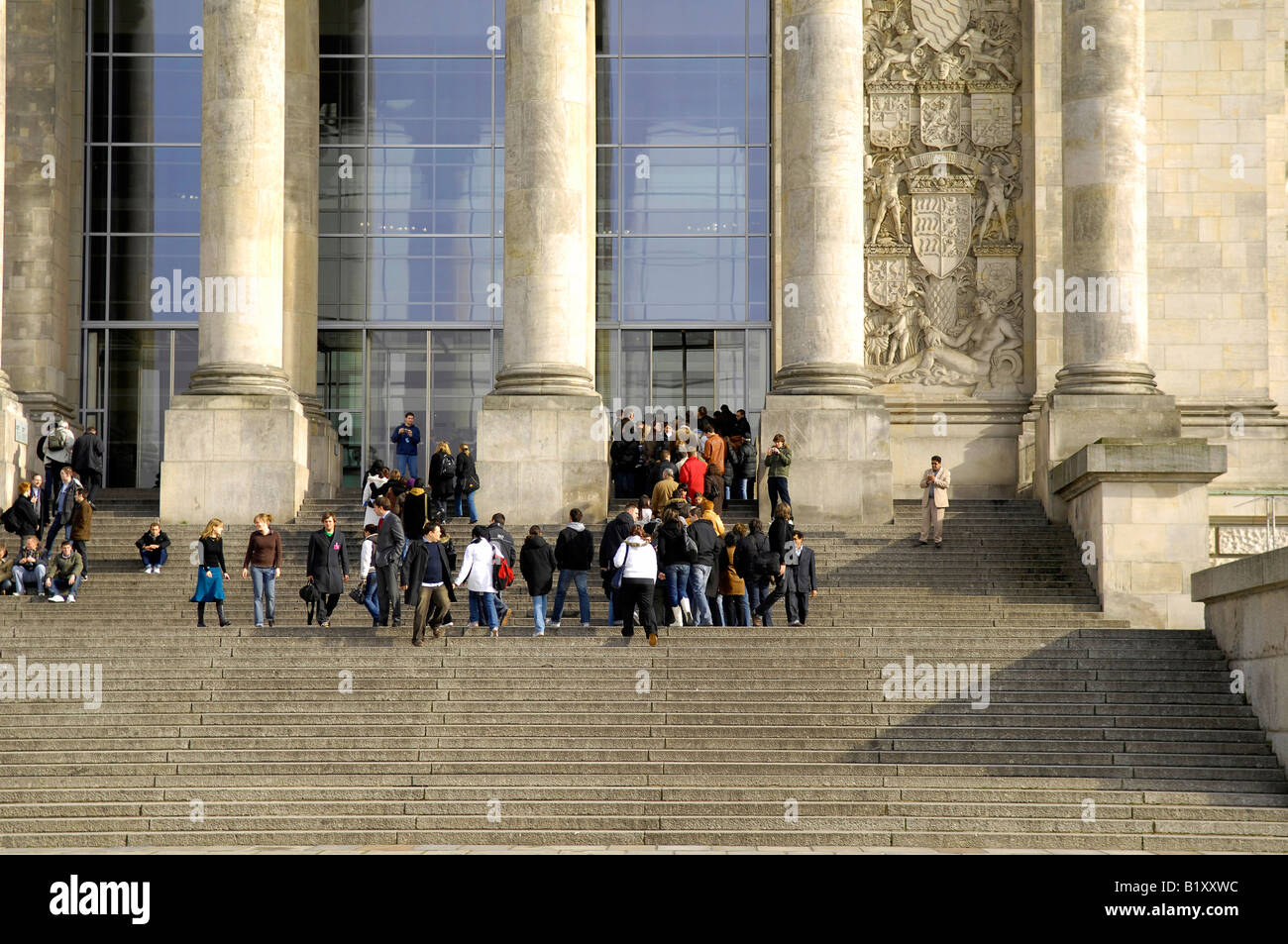 reichstag vistors queue building architecture government parliament ...