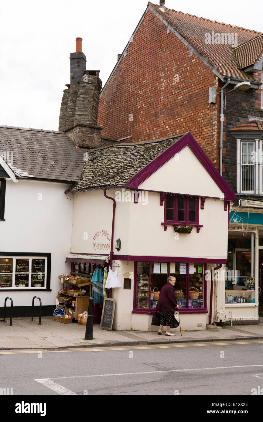 UK Wales Powys Rhayader town centre historic Old Swan Pub now wild swan ...