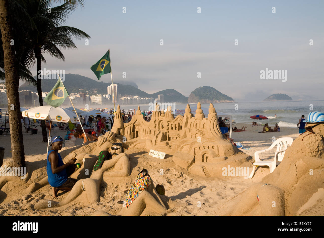 Sand sculpture copacabana beach hi-res stock photography and images - Alamy