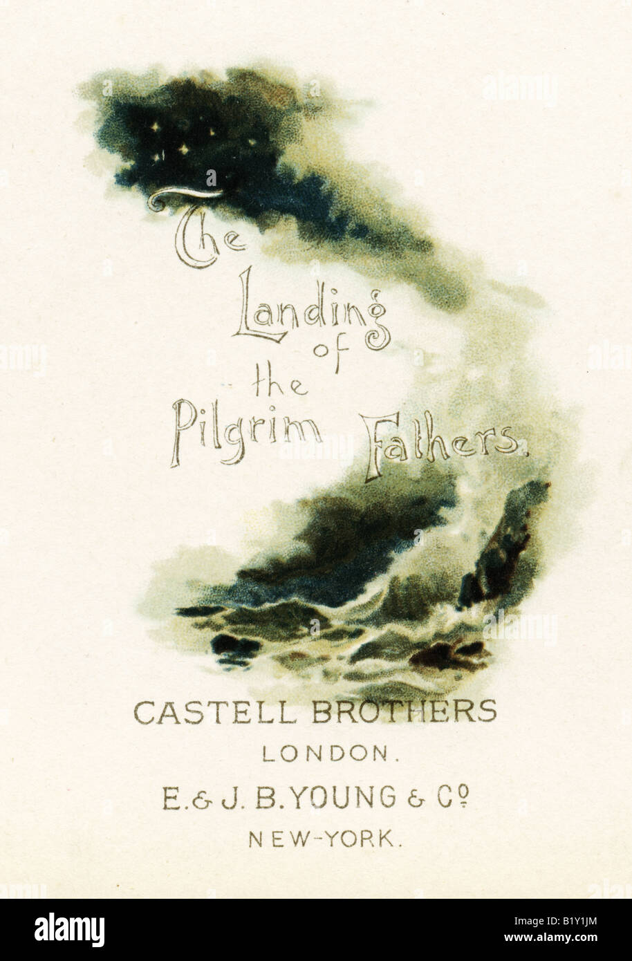 Illustration from The Landing of the Pilgrim Fathers a Victorian ...