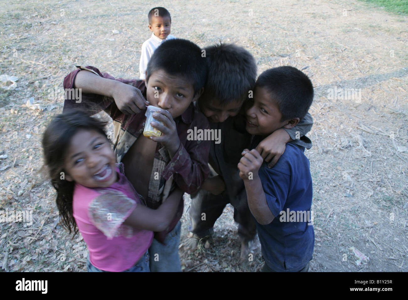 A dirty and hunger poverty stricken family Stock Photo - Alamy