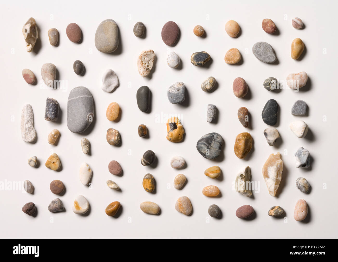70 pebbles from a beach Stock Photo - Alamy