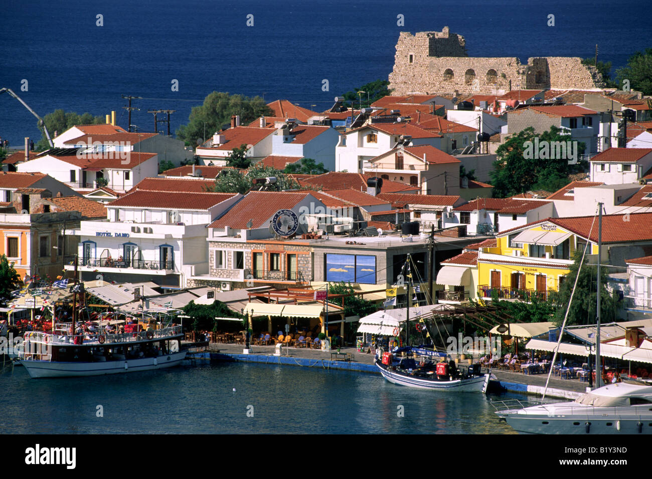 Greece, Northeastern Aegean Islands, Samos island, Pythagorion, port ...