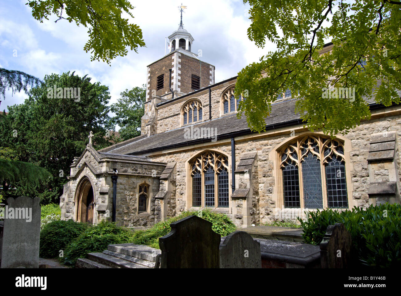 south side of the church of saint mary, mortlake, southwest london ...