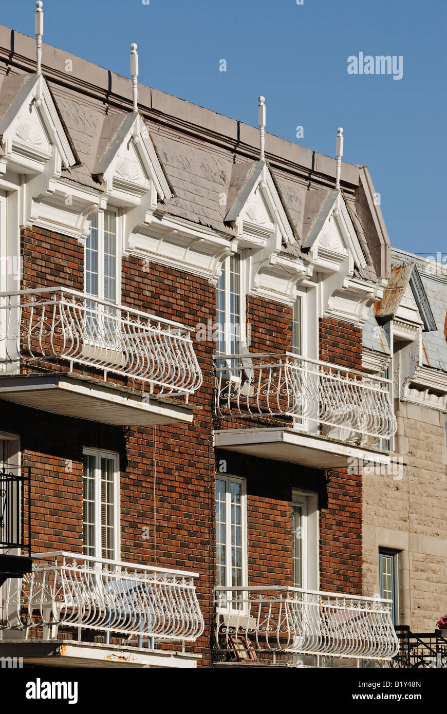 Canada, Montreal, Victorian row houses Stock Photo - Alamy