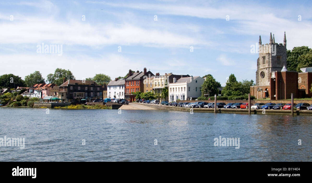 Old Isleworth seen from the Thames Middlesex England UK Stock Photo - Alamy
