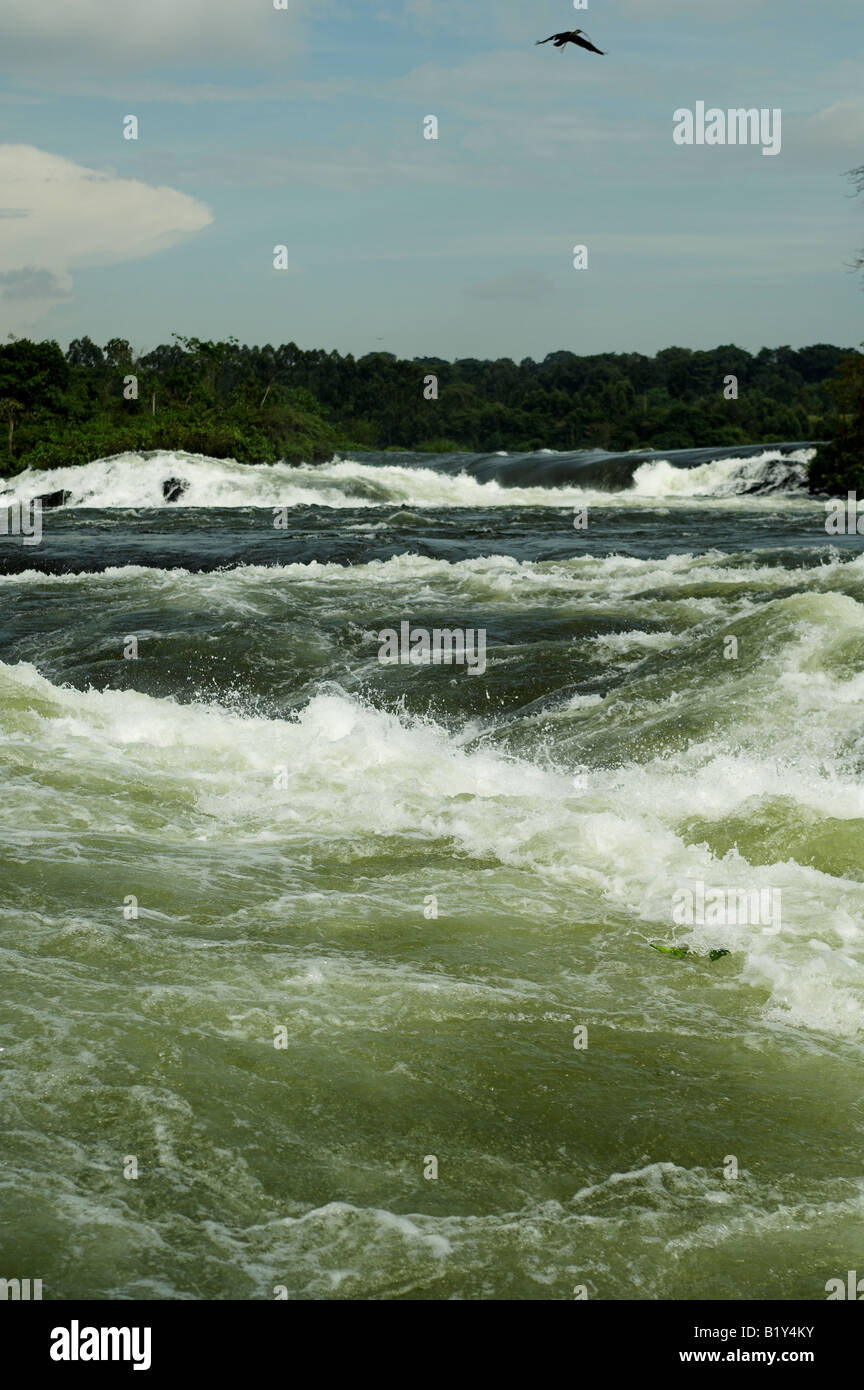 Bujagali Falls on the White Nile near Jinja Uganda Africa a popular ...
