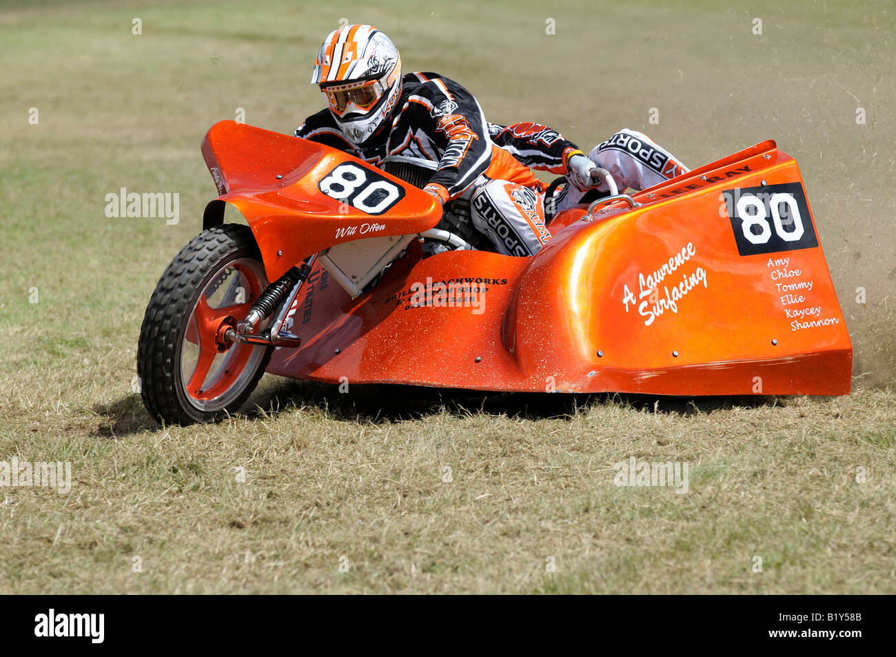 Sidecar grasstrack racing Stock Photo - Alamy