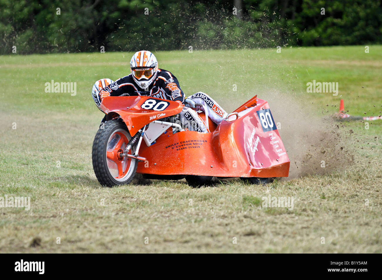 Sidecar grasstrack racing Stock Photo - Alamy