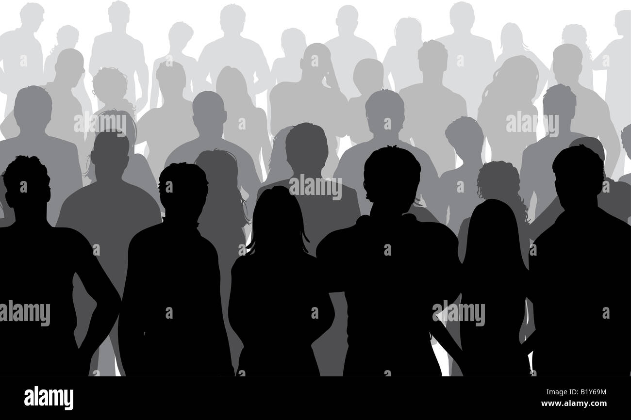 Close up crowd Stock Photo - Alamy