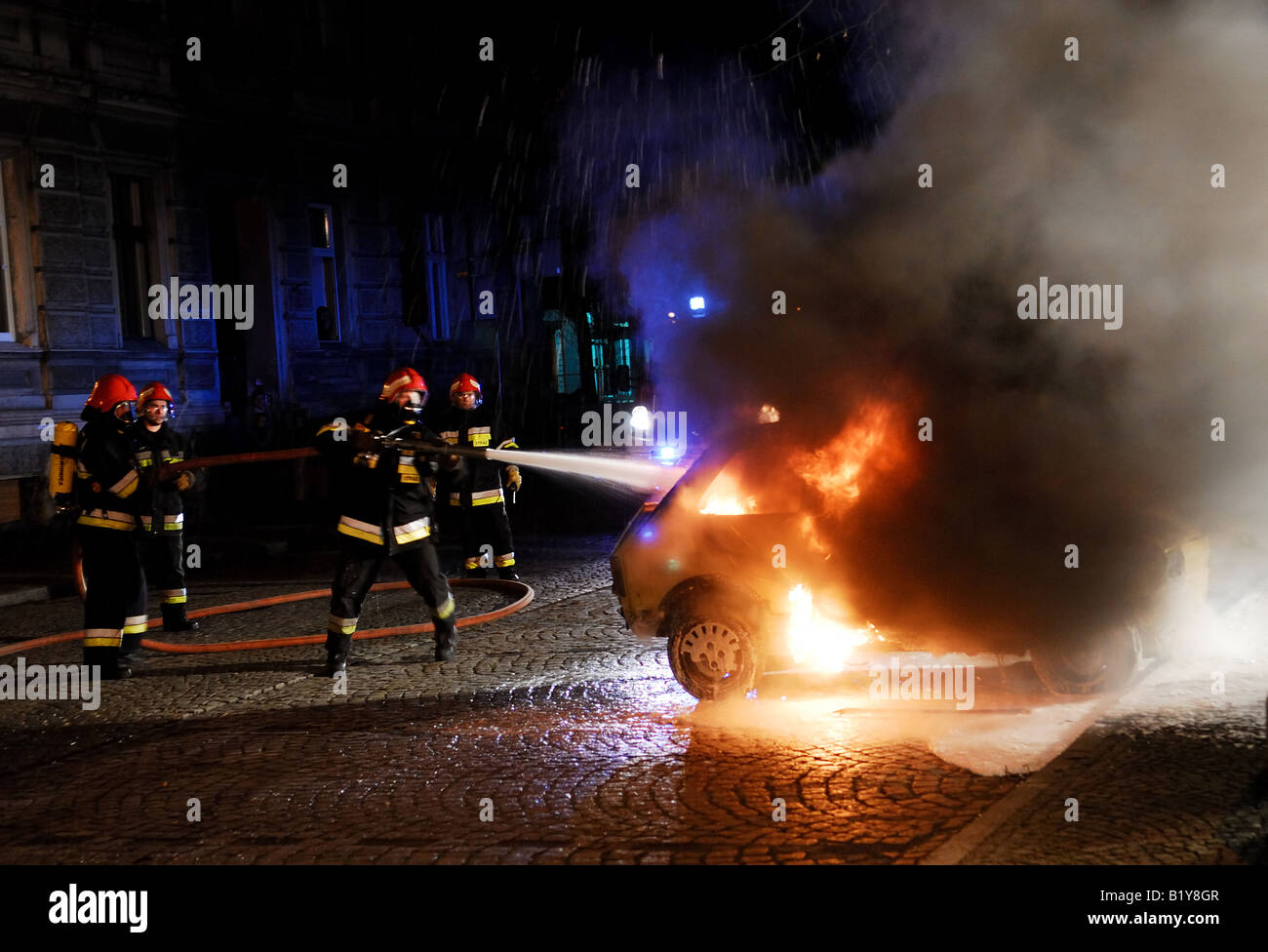 Fire, actions,fire brigade, fire, danger, action, checking, fire truck ...