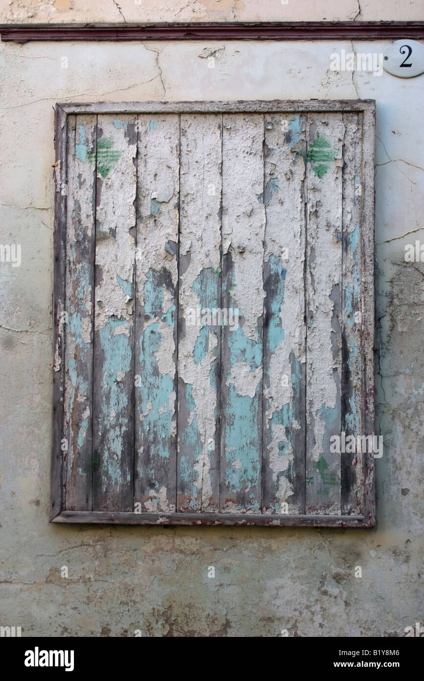 Weathered Notice Board with flaking paint in the street Stock Photo - Alamy