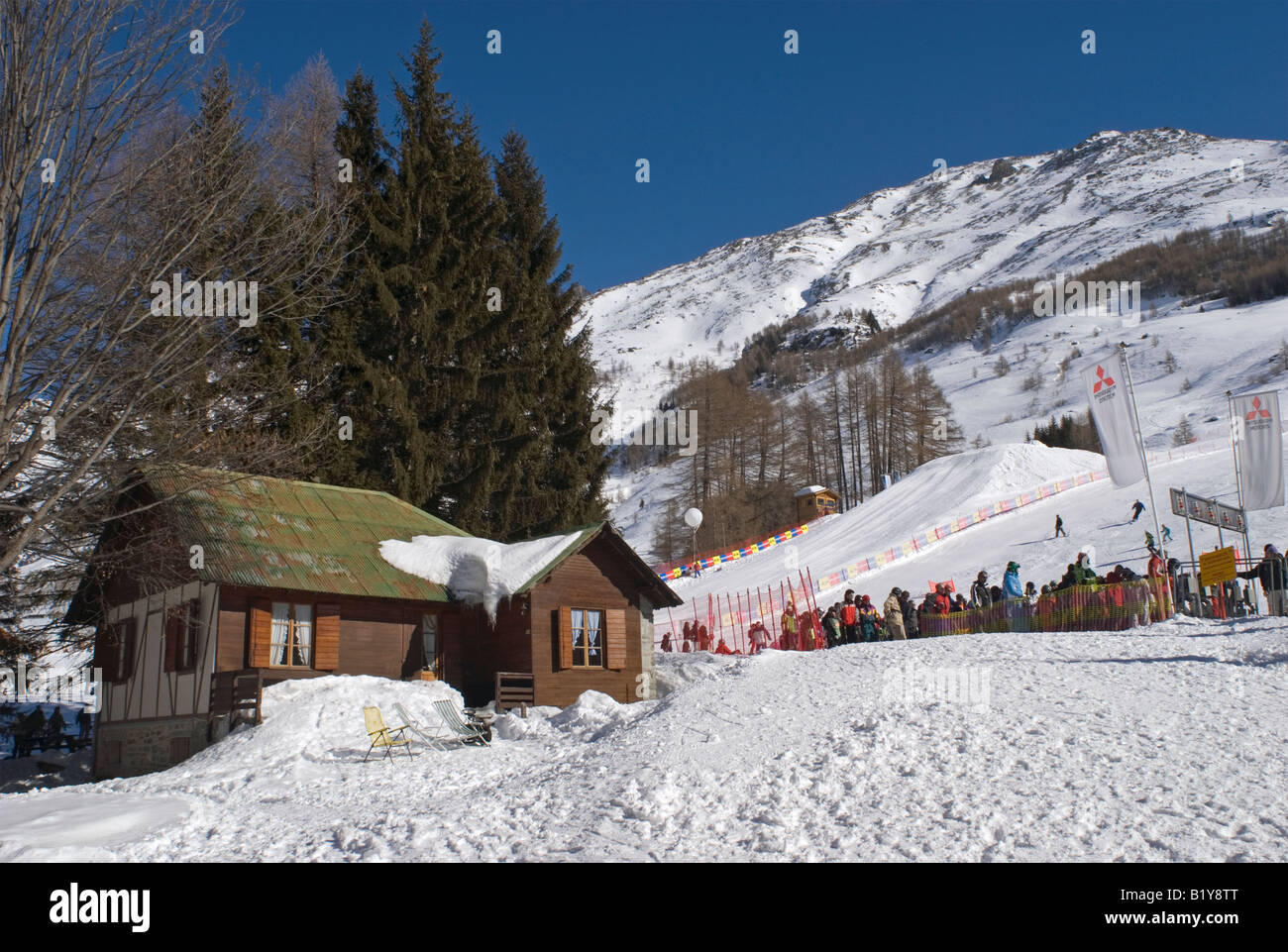 Madesimo mountain resort Italian Alps Lombardy Italy Stock Photo - Alamy