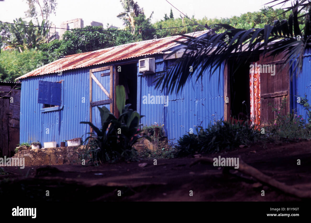 mauritius creole cottage le morne Stock Photo - Alamy