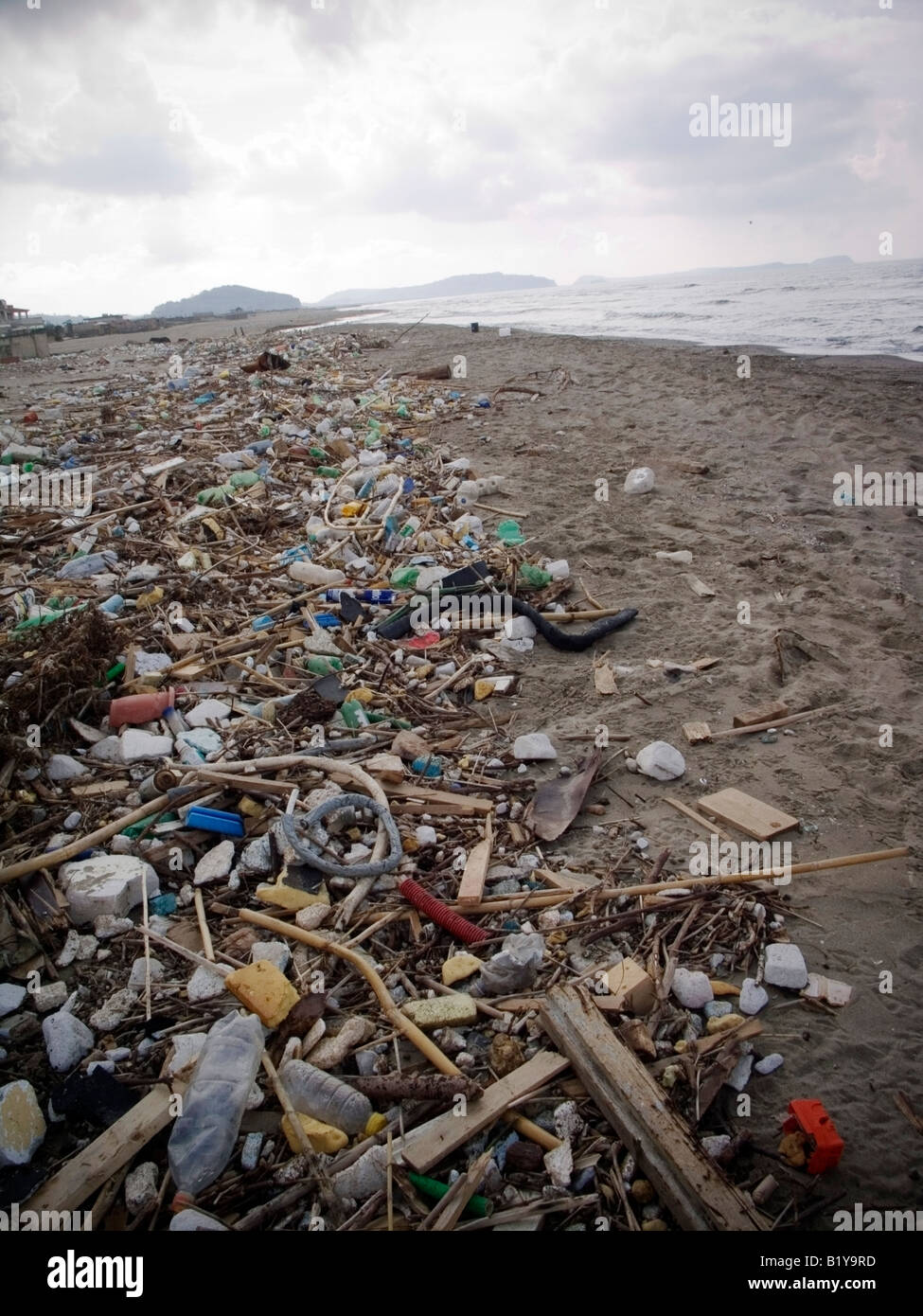Pollution on the beach of licola Giugliano Naples Campania Italy Stock ...