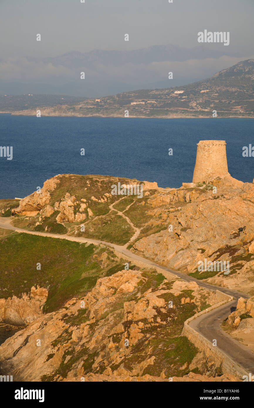The Genoese Tower at L'Ile Rousse Stock Photo - Alamy