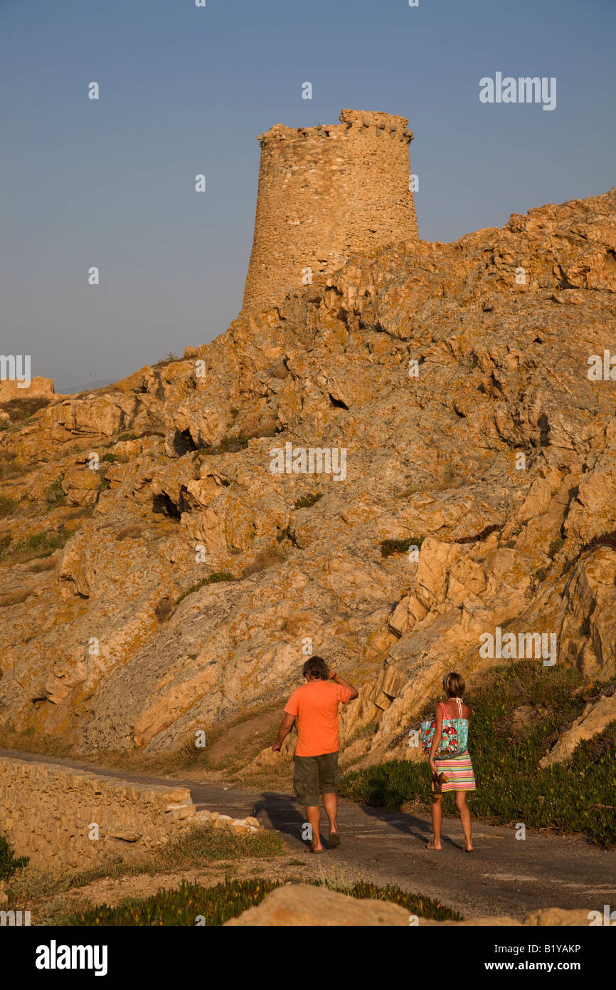 The Genoese Tower at L'Ile Rousse Stock Photo - Alamy